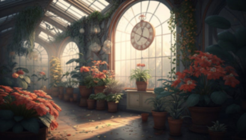 4 Different 4 Greenhouse Zoom Background Backdrop for Zoom Meeting ...