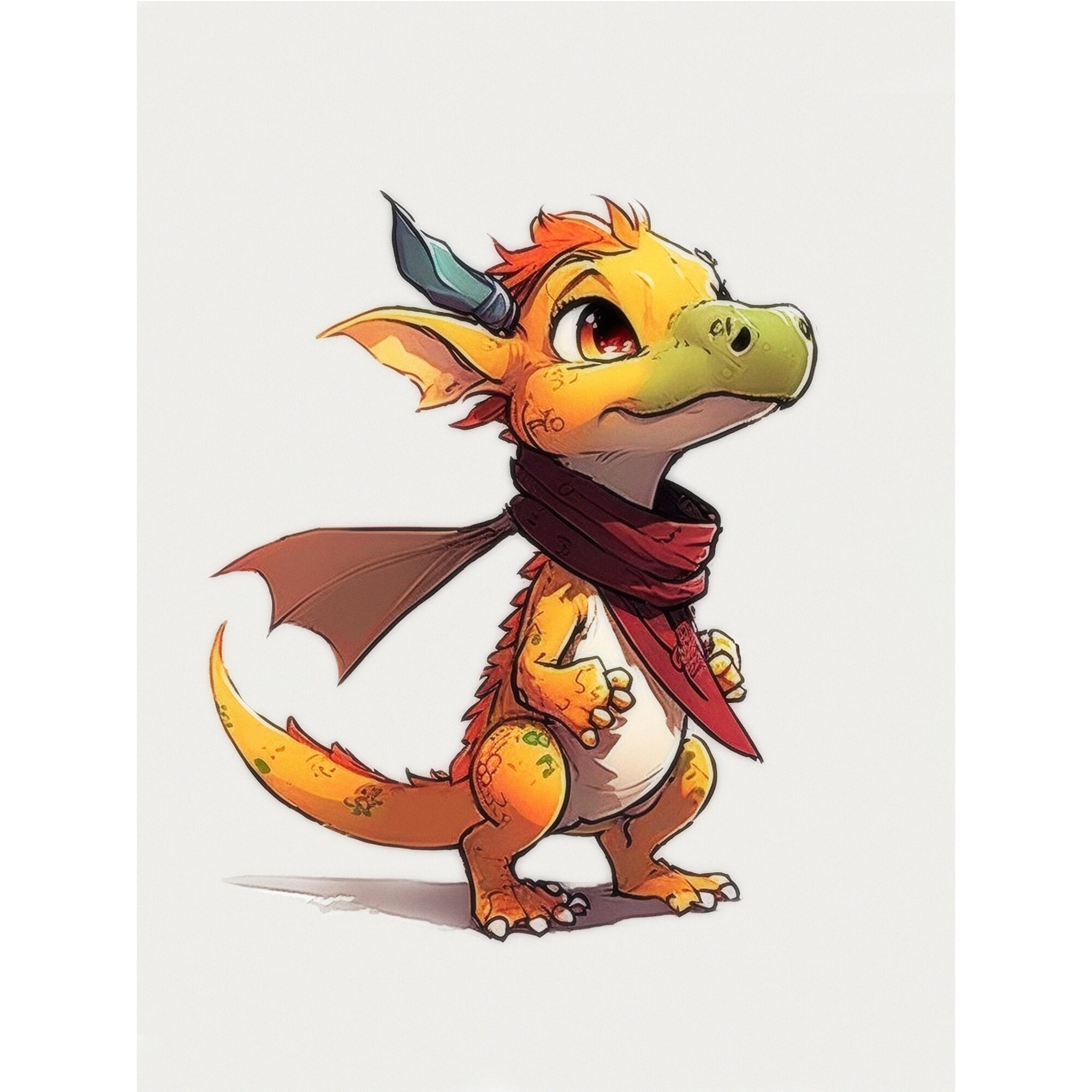 Printable Cute Baby Dragon Wall Art Kids Room Nursery Decoration - Etsy