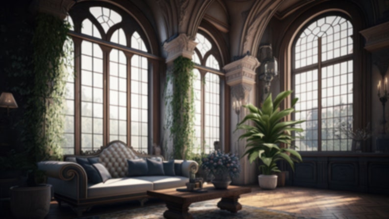 5 Victorian Rooms Zoom Background Digital Backdrop for Zoom Zoom ...