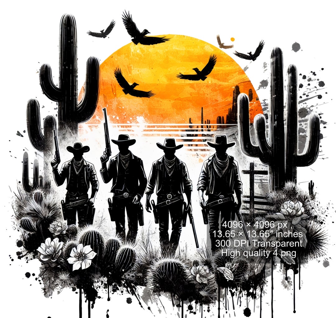 Watercolor Western Cowboys Png, Western Transparent Country Cowboys ...