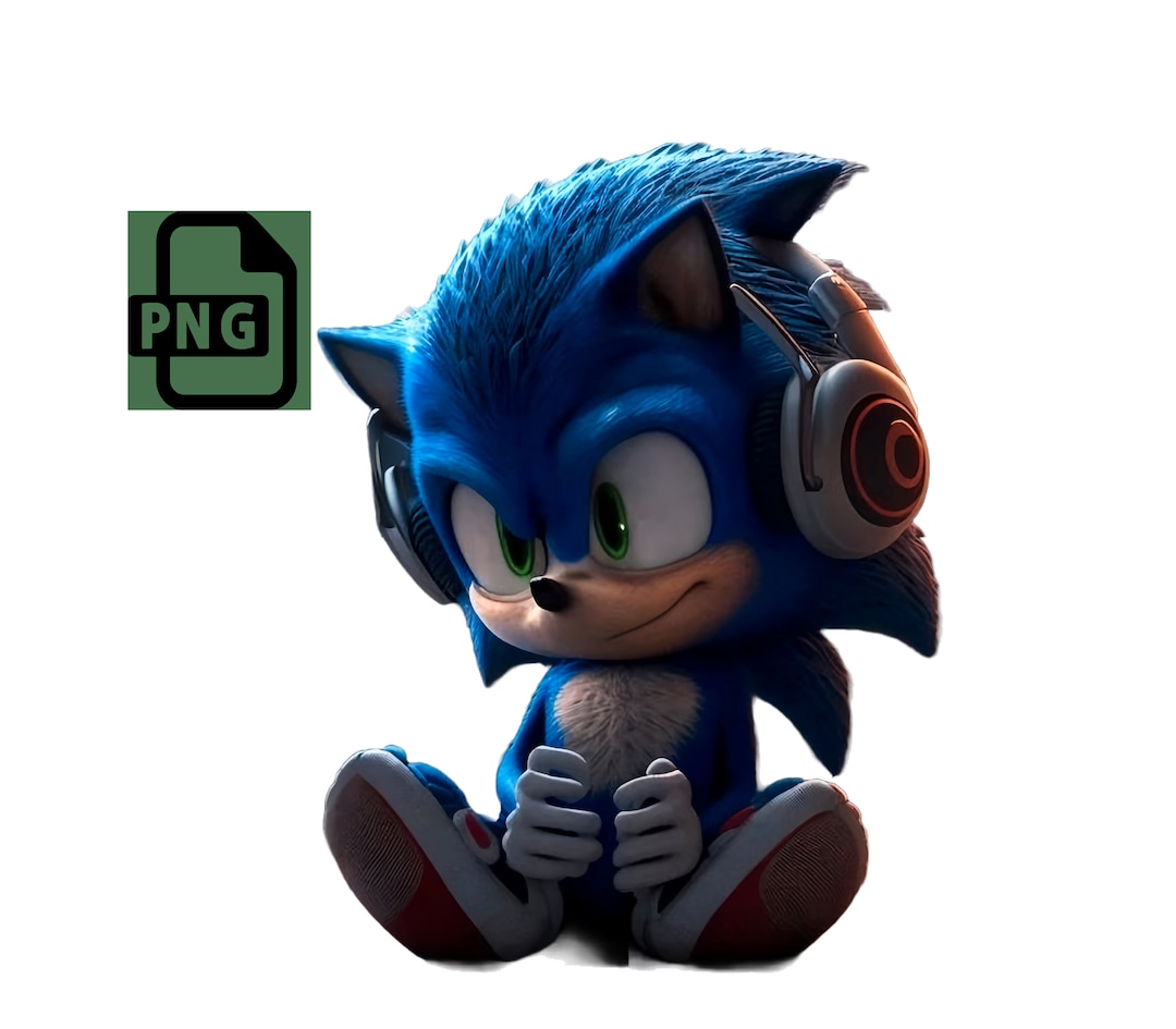 Cute Sonic the Hedgehog PNG, Pet Portrait Sticker,sublimation Designs ...
