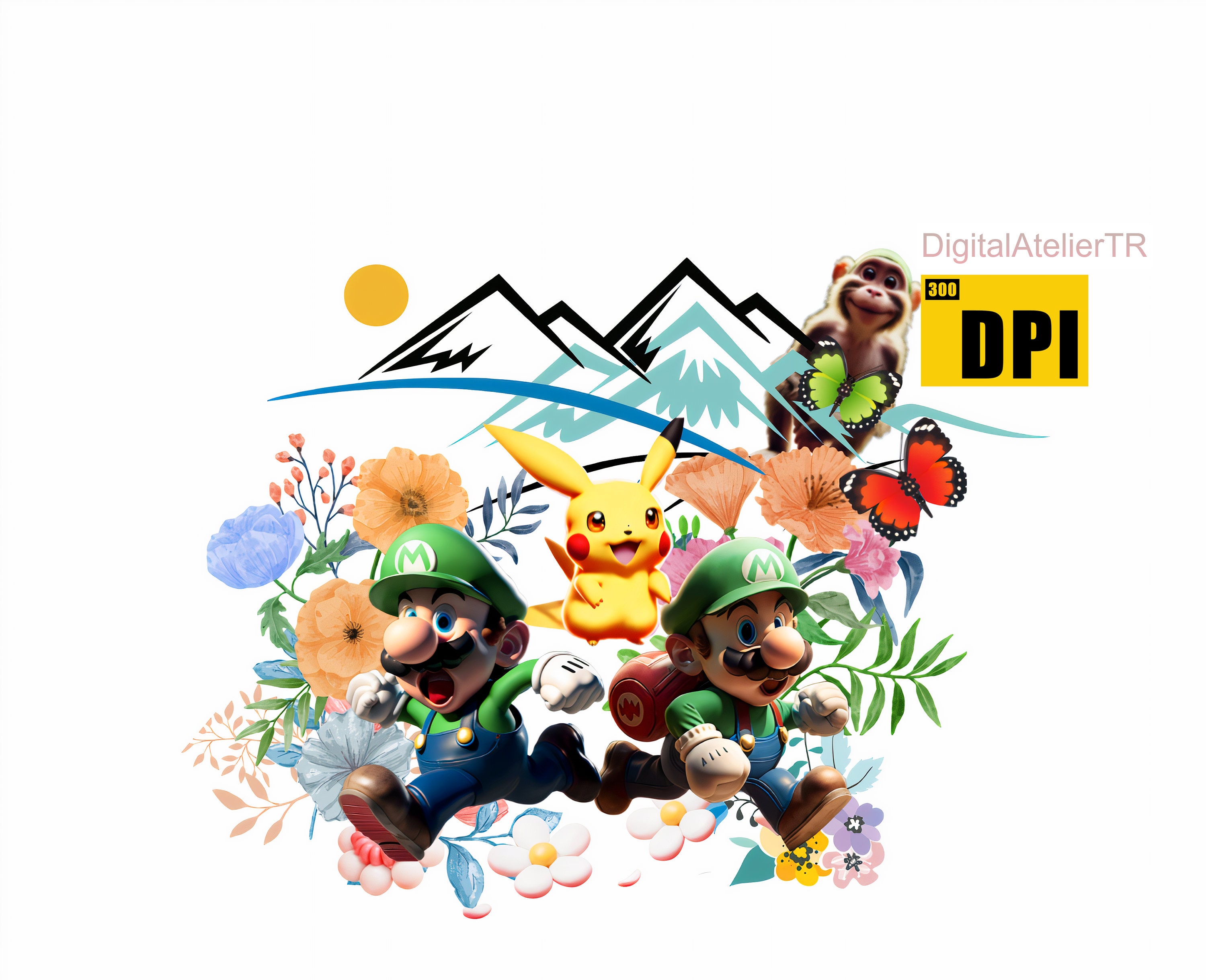 Super Mario and Pikachu PNG, Transparent Image, Printable Mario and ...