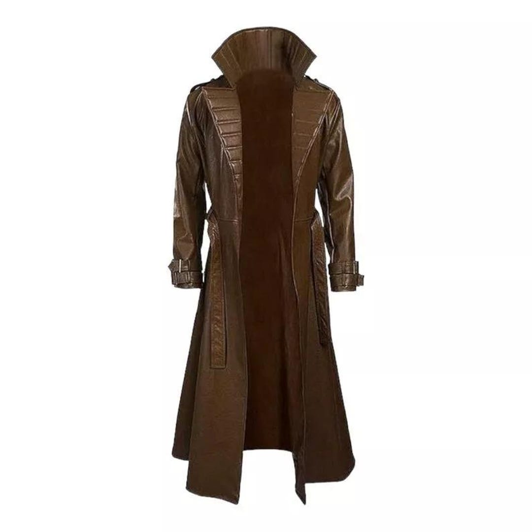 Brown X-men Gambit Faux Leather Cosplay Coat, Halloween Hero Costume ...