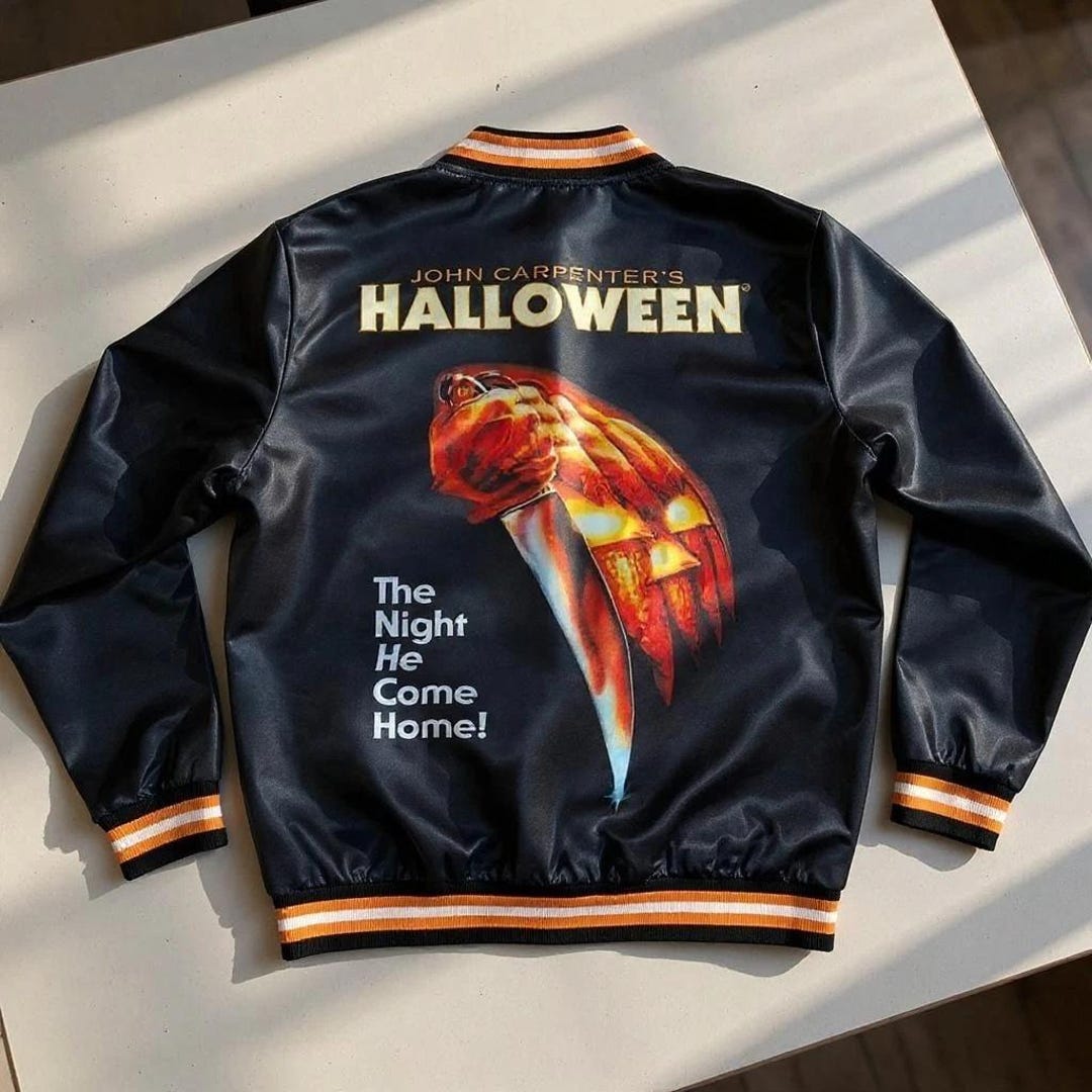 Men's John Carpenter's Halloween Style 1978 Black Bomber Jacket - Etsy