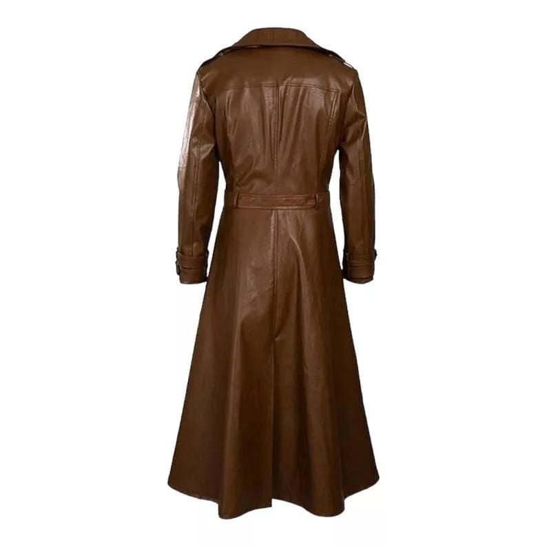 Brown X-men Gambit Faux Leather Cosplay Coat, Halloween Hero Costume ...