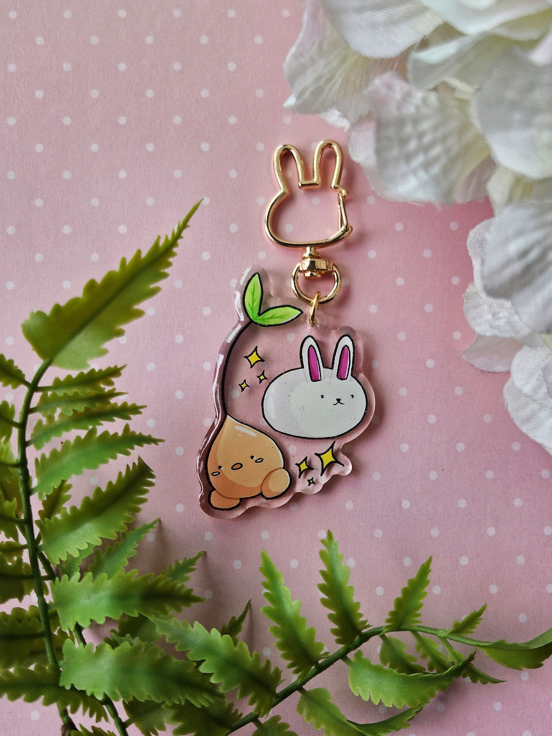 Omori Keychain Sprout Mole and Bunny - Etsy