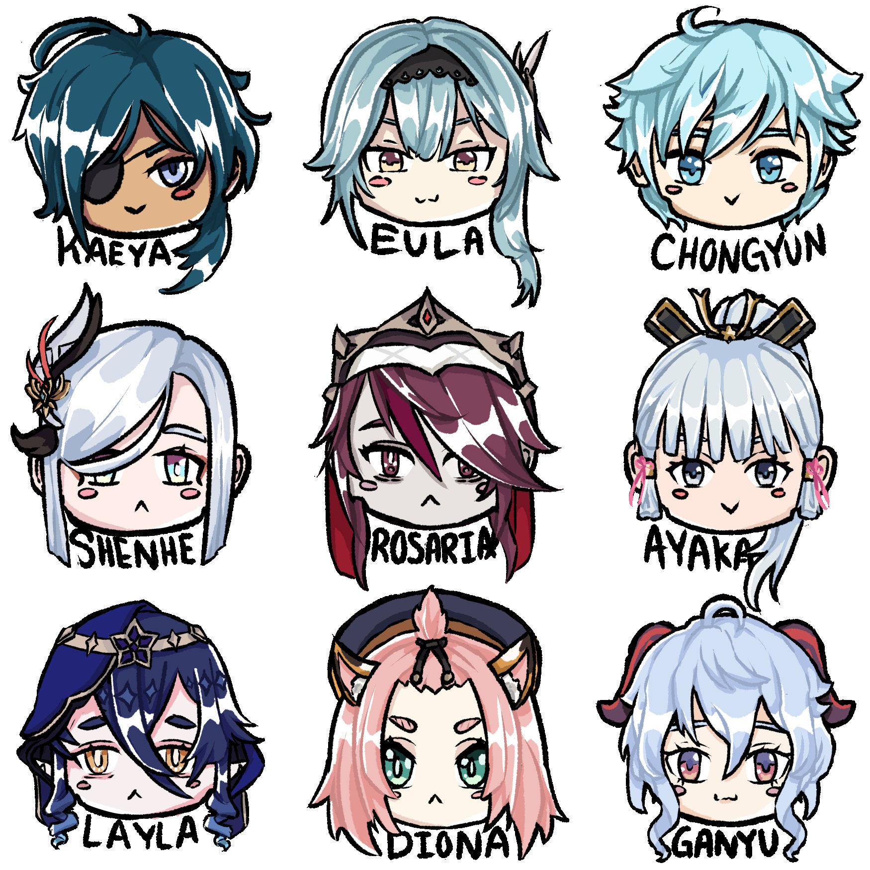 Genshin Impact Pins cryo - Etsy