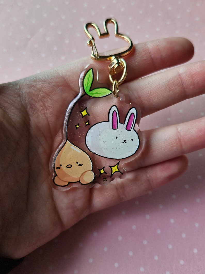 Omori Keychain Sprout Mole and Bunny - Etsy