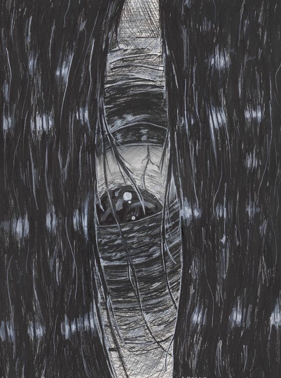 Sadako Face Print