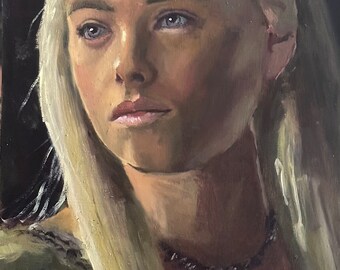 Expressionistic Oil Portrait on MDF Board - Etsy