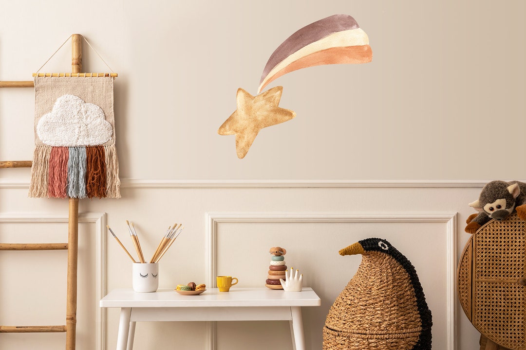 Shooting Star Wall Sticker - Adhesive Film - Etsy