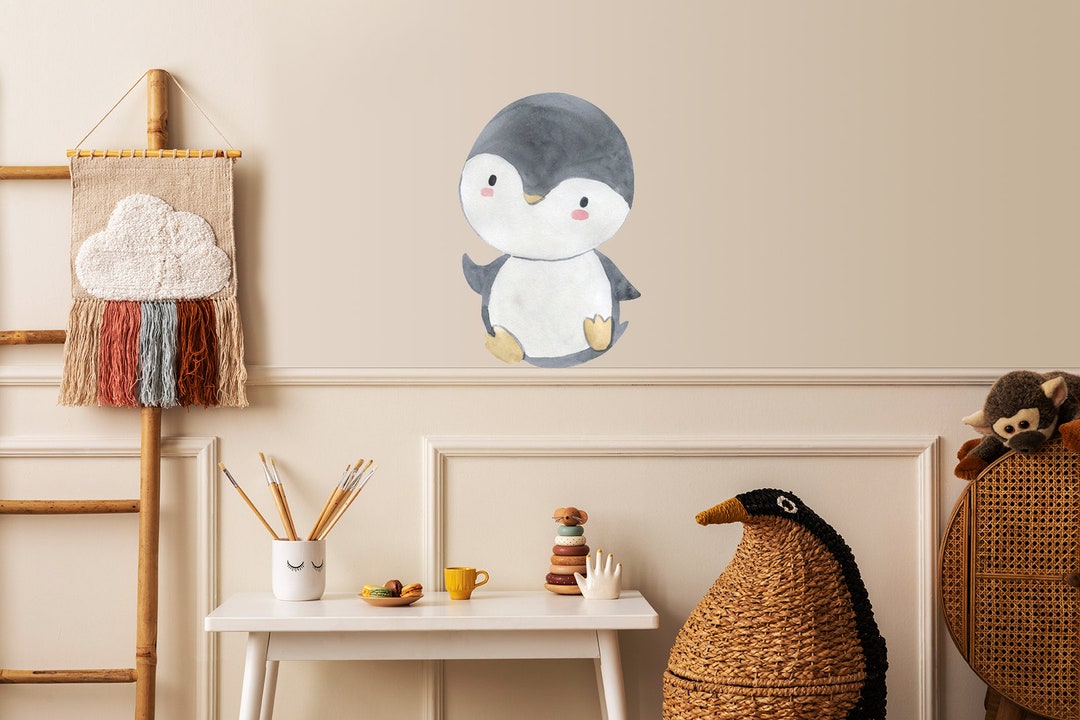 Wall Sticker Penguin Adhesive Film - Etsy