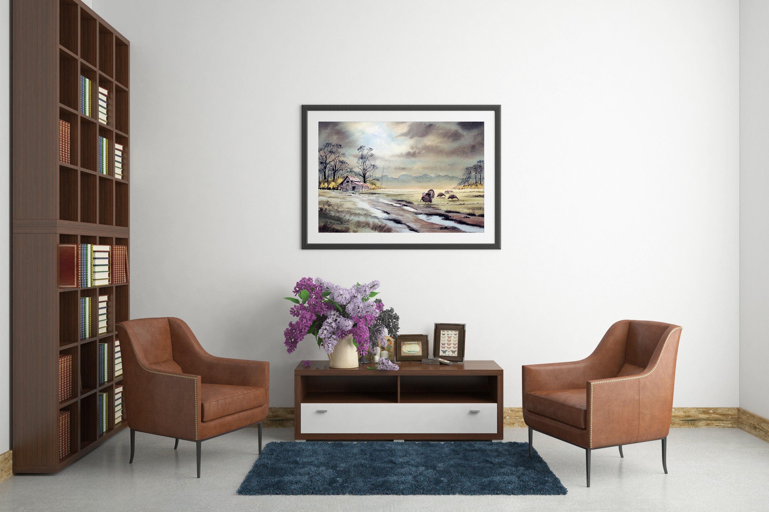 Wild Turkeys Watercolor Art Print Farm Poster Watercolour & - Etsy