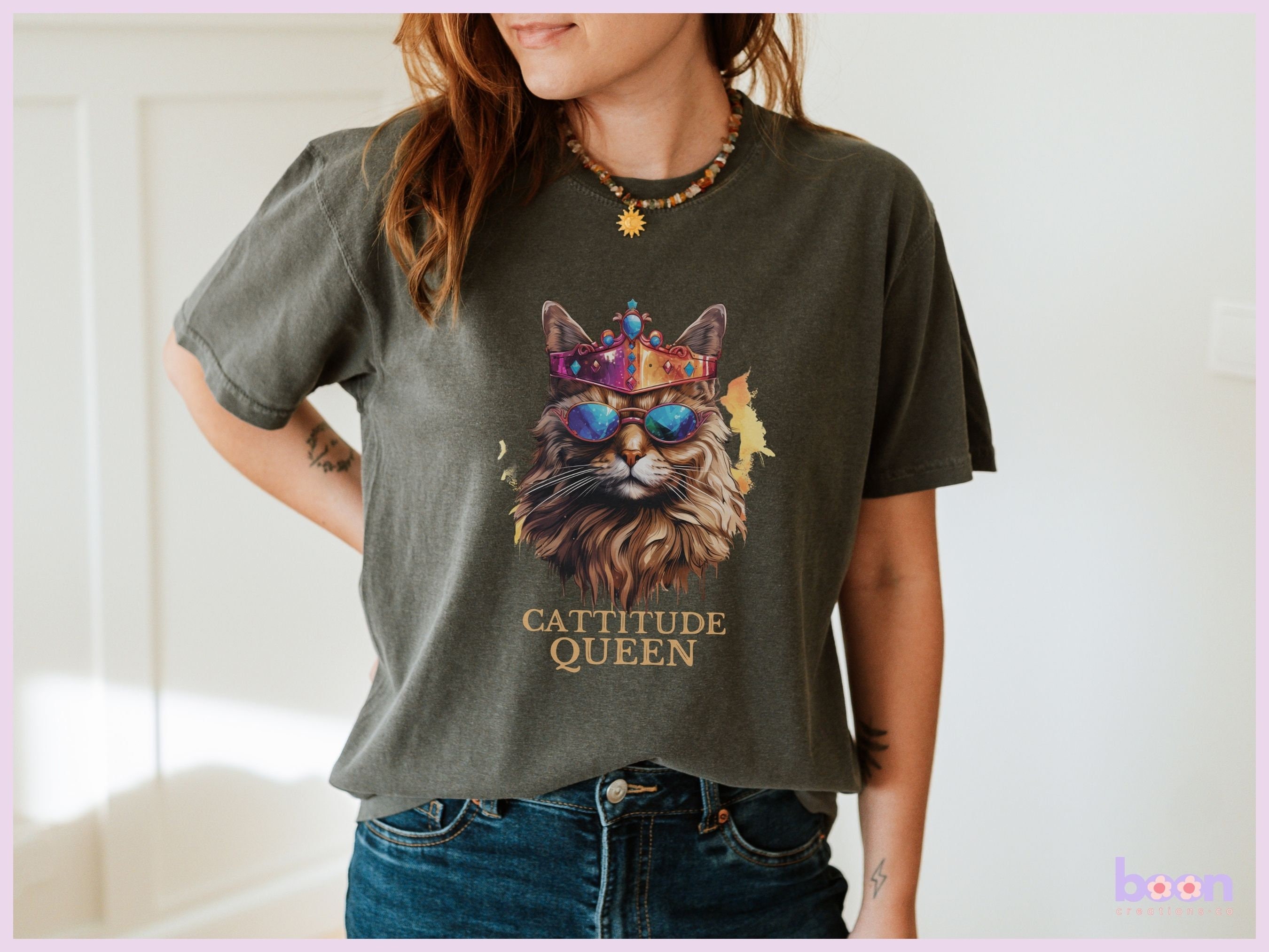 Cat Design PNG, Queen Cats, Cool Cat PNG, Funny Cat PNG, Cat ...