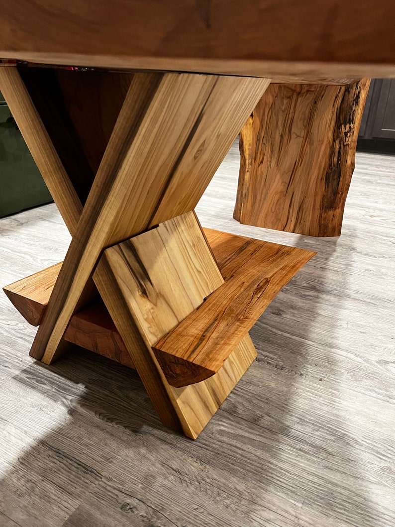 Waterfall Edge Coffee Table With Joinery Legs - Etsy