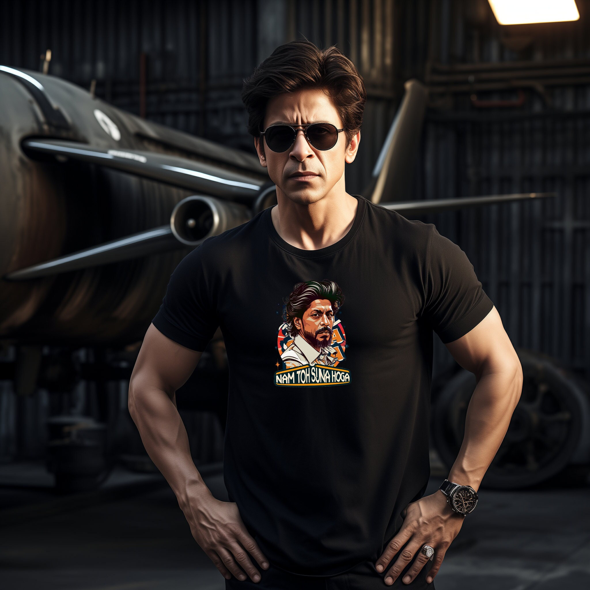 Shah Rukh Khan Iconic Graphic Tee Bollywood Movie Fans' Tribute Shirt ...
