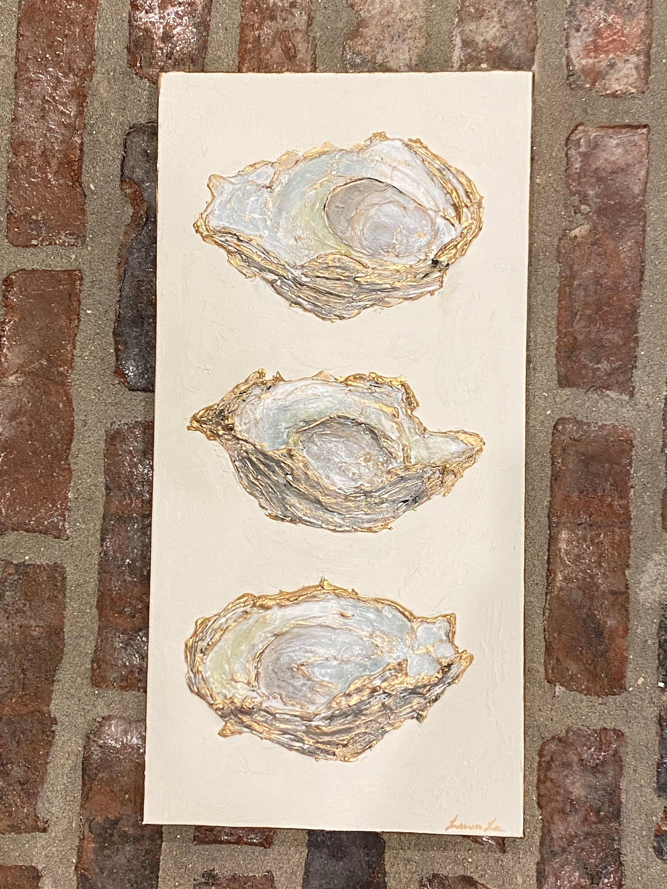 Original Textured Artwork-oysters - Etsy