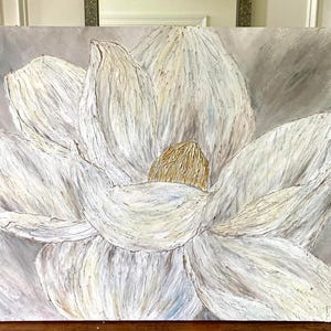 Original Textured Artwork-magnolia (horizontal) - Etsy