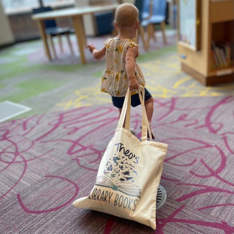 Kids Tote Bag for Library Books - Etsy