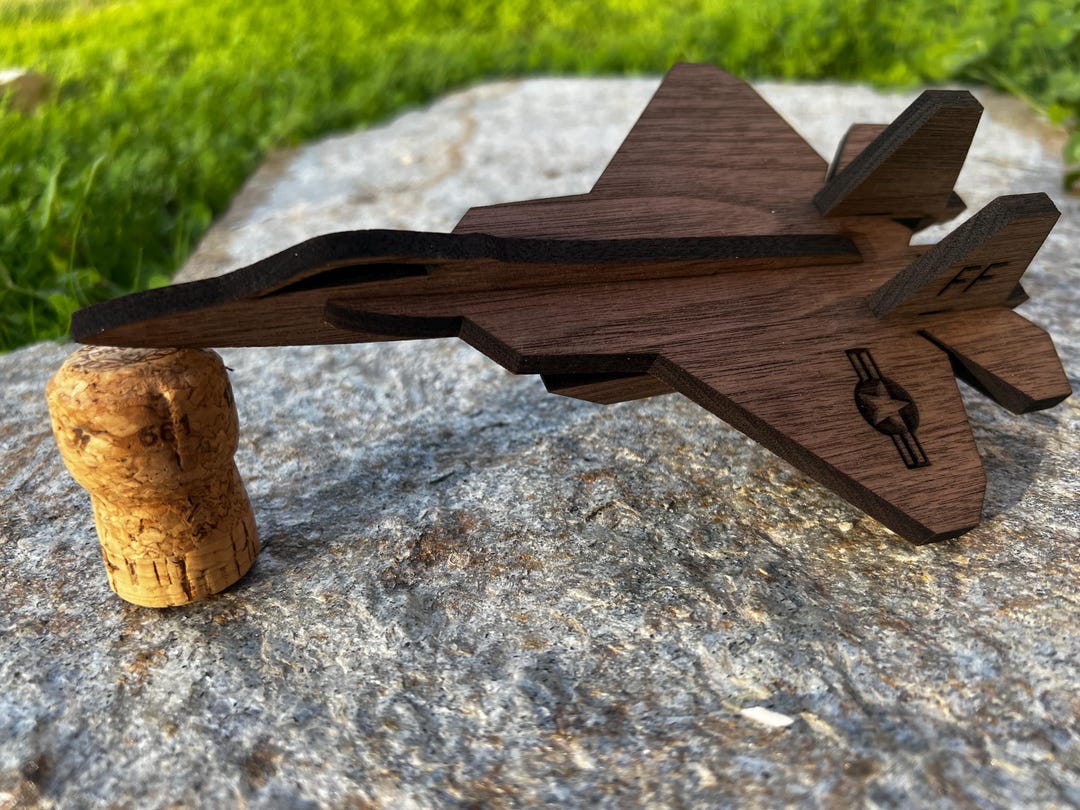 Solid Walnut F-22 Raptor Toy - Etsy