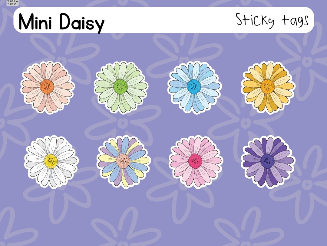 Mini Daisy Sticker Pack - Set 1 - Etsy