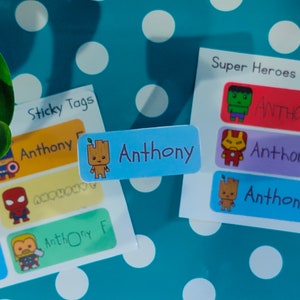 Personalized Die Cut Name Stickers - Kids Name Tags - Daycare Labels ...