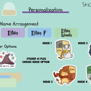 Magical Wizard Name Sticker - Personalized Name Vinyl Decal ...