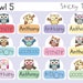 Adorable Owl Name Tag Labels - Customizable Waterproof Vinyl Stickers ...