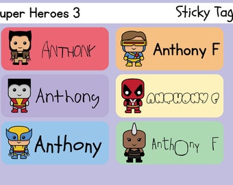 Personalized Die Cut Name Stickers Kids Name Tags Daycare - Etsy