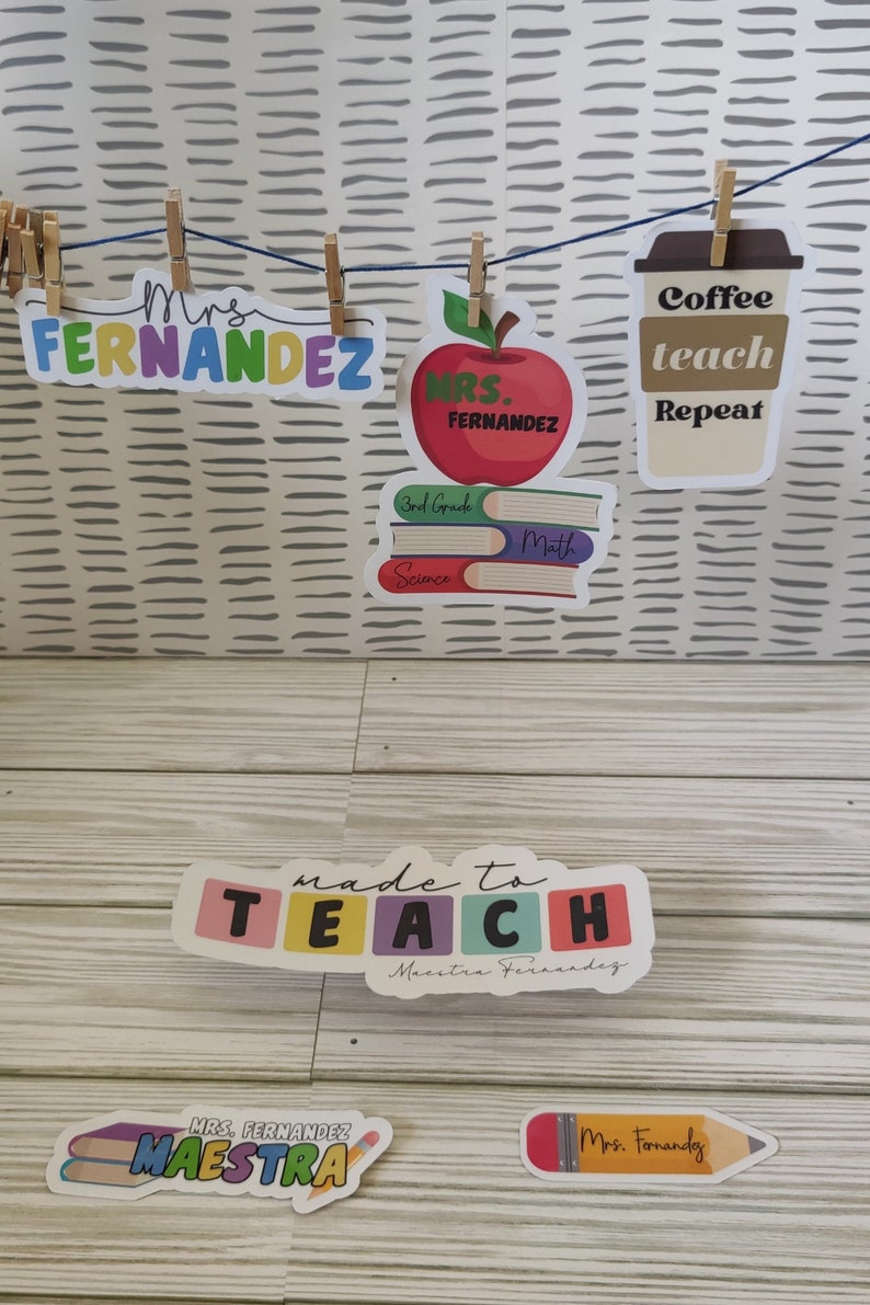 Custom Back-to-school Sticker Set Teacher Appreciation Bundle Sticker ...