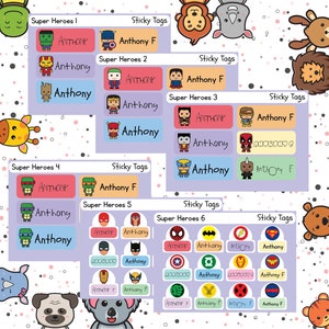 Personalized Die Cut Name Stickers Kids Name Tags Daycare Labels ...
