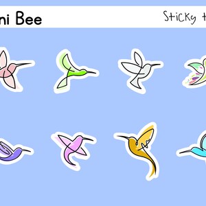 Mini Hummingbird Sticker Packs - Set 1 - Etsy