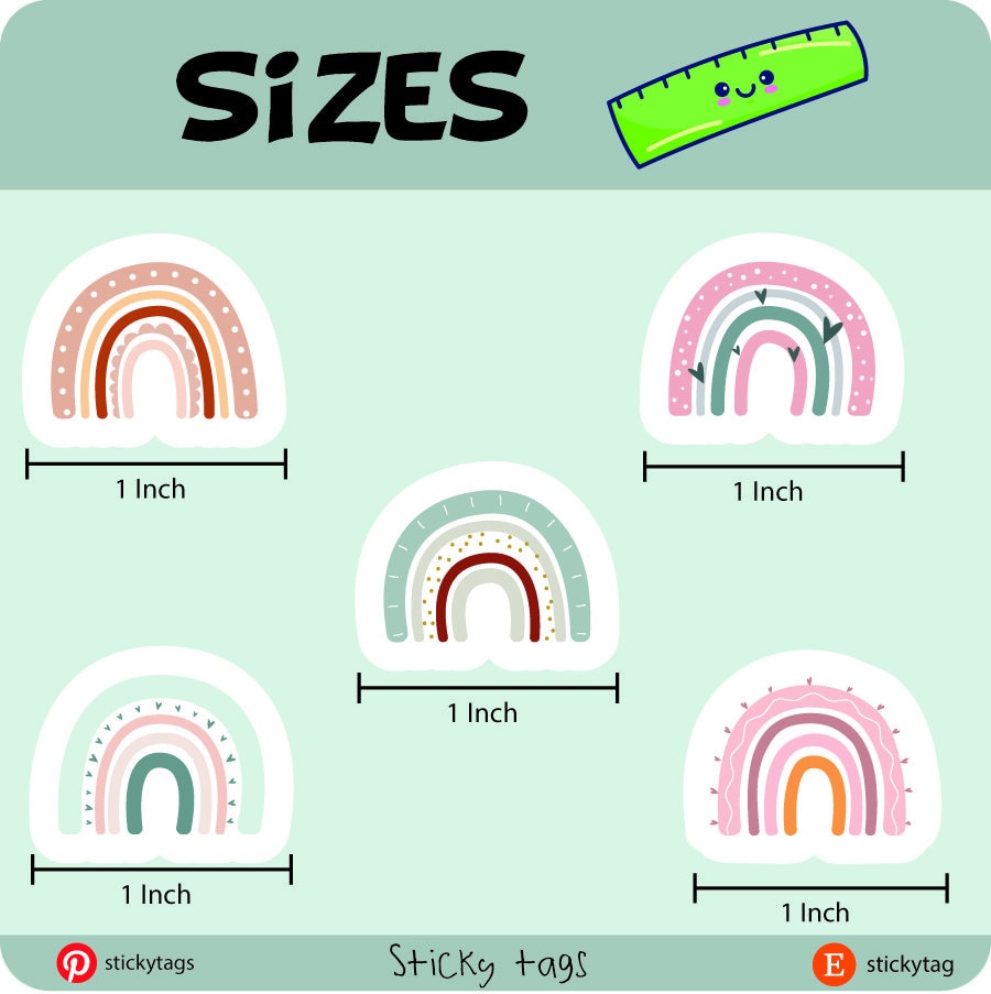Mini Rainbow Sticker Pack - Etsy
