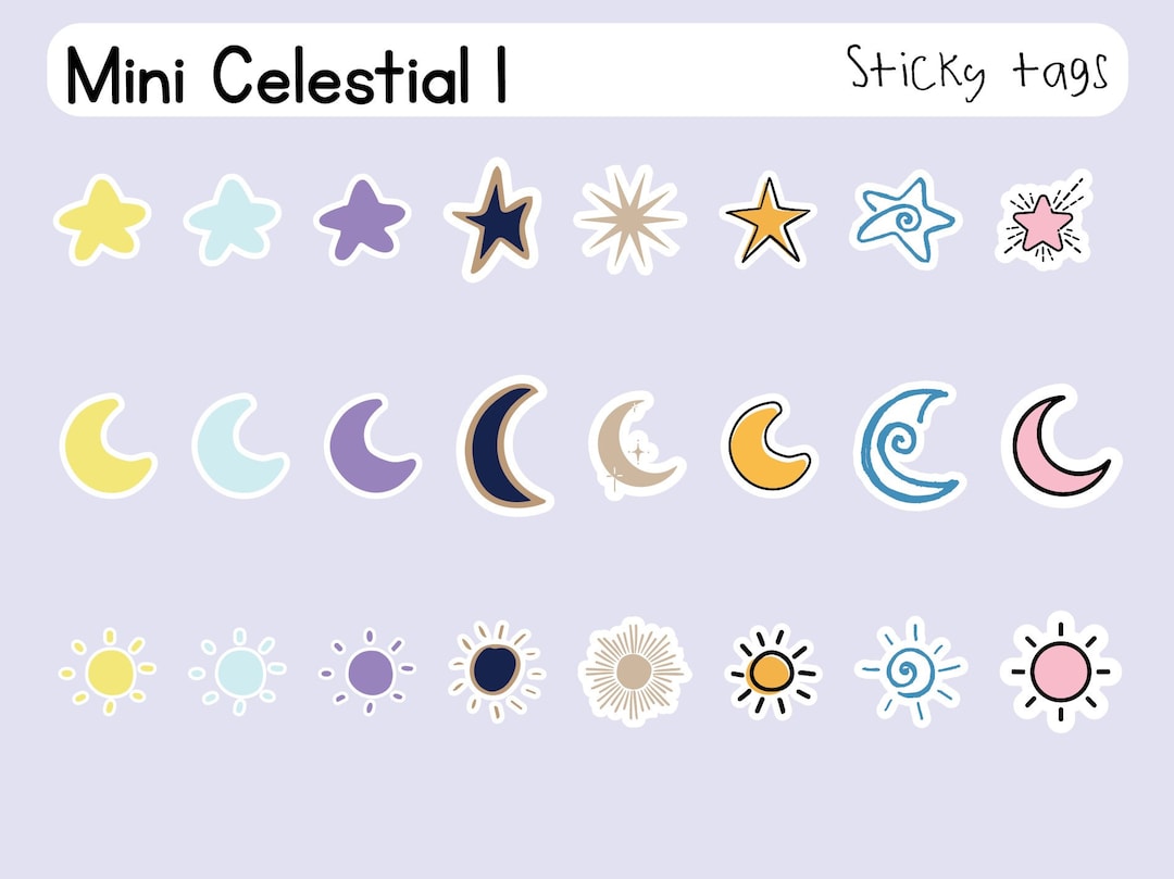 Mini Magical Celestial Sticker Packs - Set 1 - Etsy