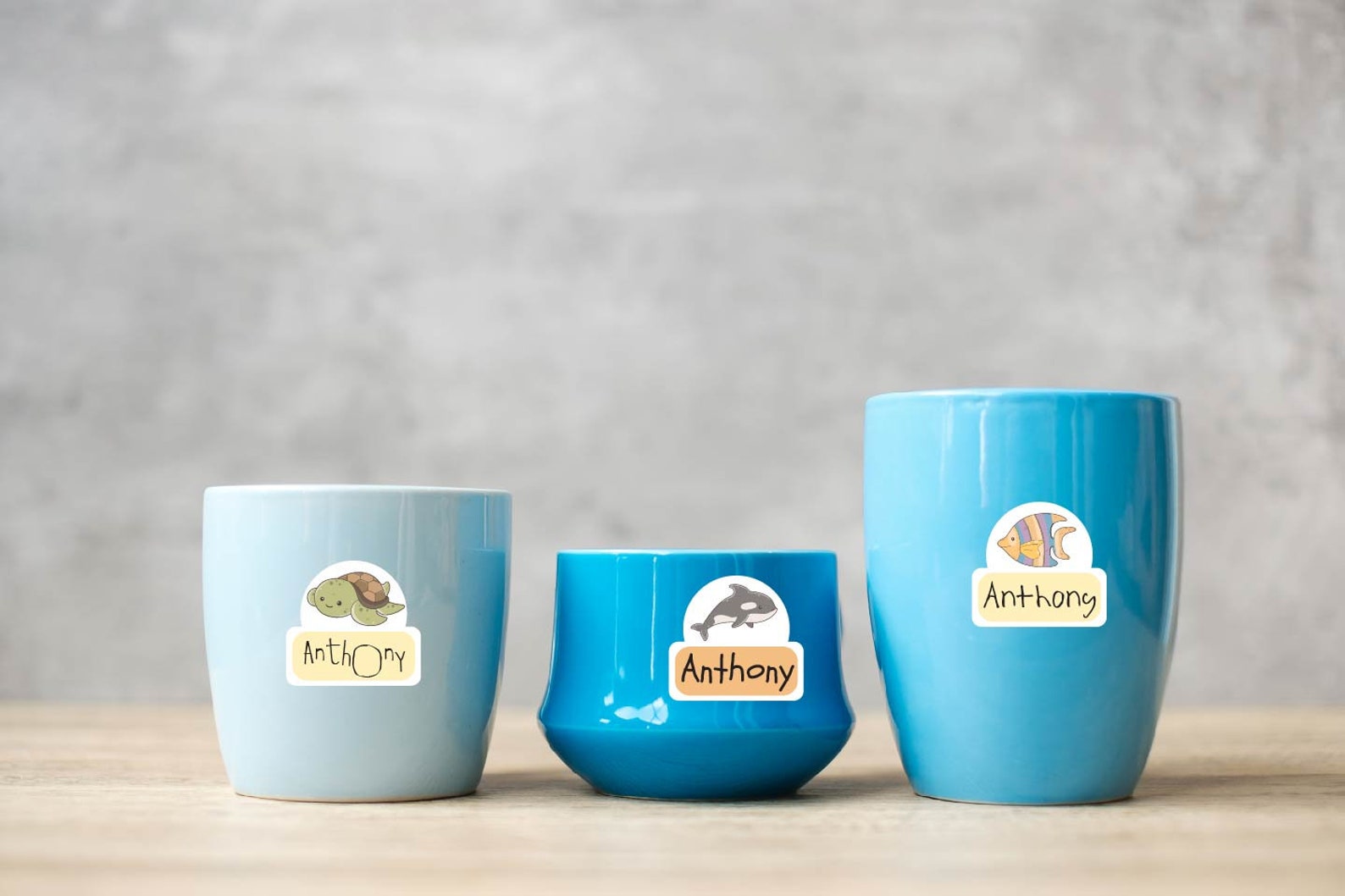 Beachy Ocean Sticker Labels | Daycare Ocean Label | Waterproof Vinyl ...