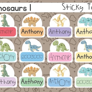 Dino-mite Personalized Name Labels for Kids - Waterproof and Scratch ...
