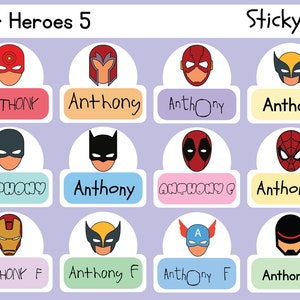 Personalized Die Cut Name Stickers - Kids Name Tags - Daycare Labels ...