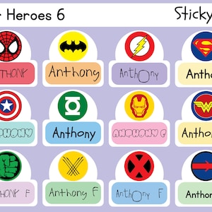 Personalized Die Cut Name Stickers - Kids Name Tags - Daycare Labels ...