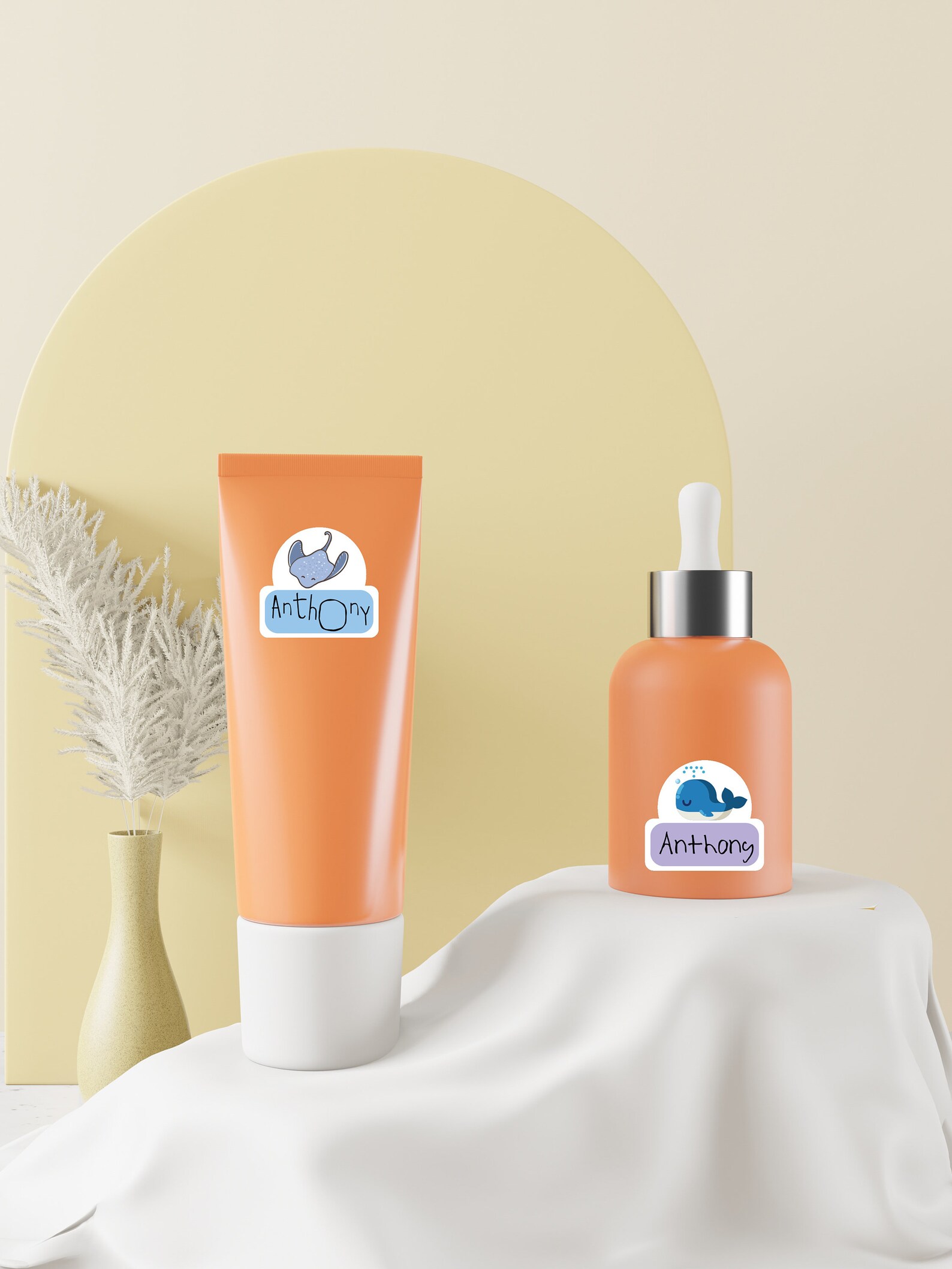 Beachy Ocean Sticker Labels | Daycare Ocean Label | Waterproof Vinyl ...