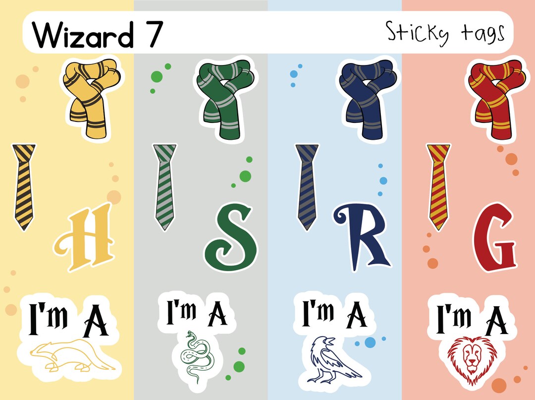 Mystical Wizard House Emblem Sticker Pack: Choose Your Magical Path ...