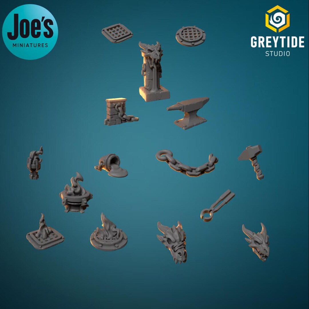 Basing Bits X 15 - Anvil Wardens - Greytide Studio - Etsy