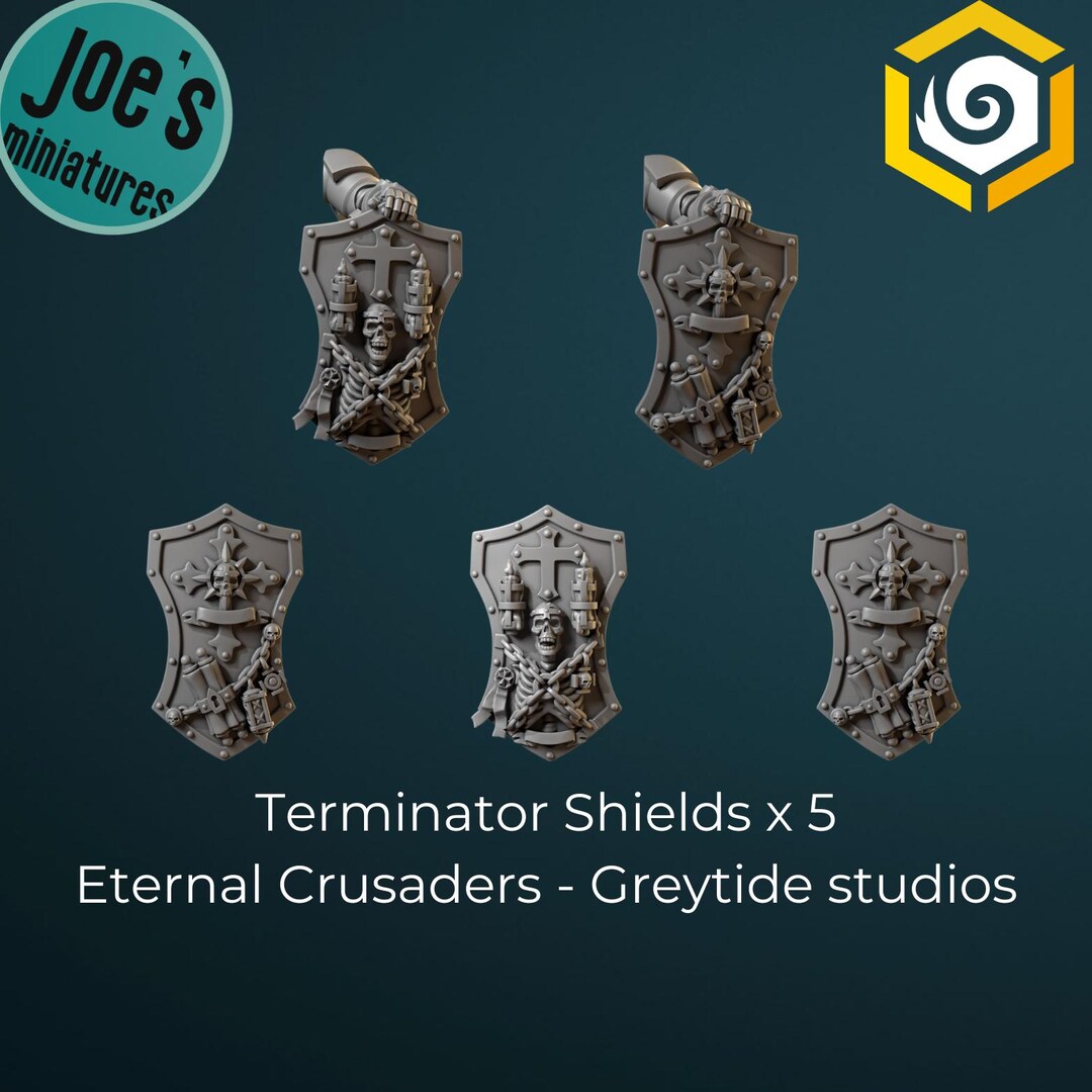 Terminator Shields X 5- Greytide Studio - Eternal Crusaders - Etsy