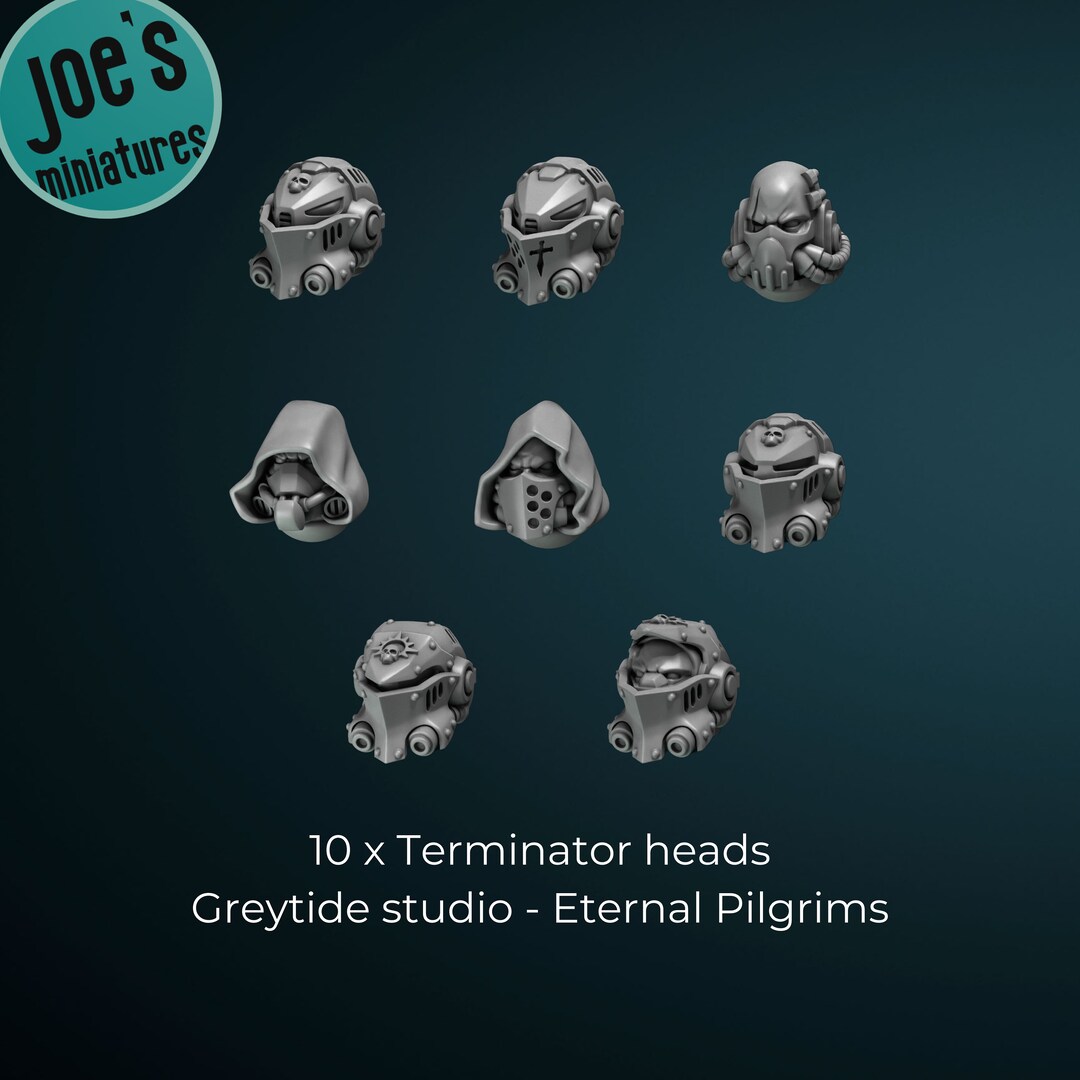10 X Heavy Armour Heads - Greytide Studios - Eternal Pilgrims Termi ...