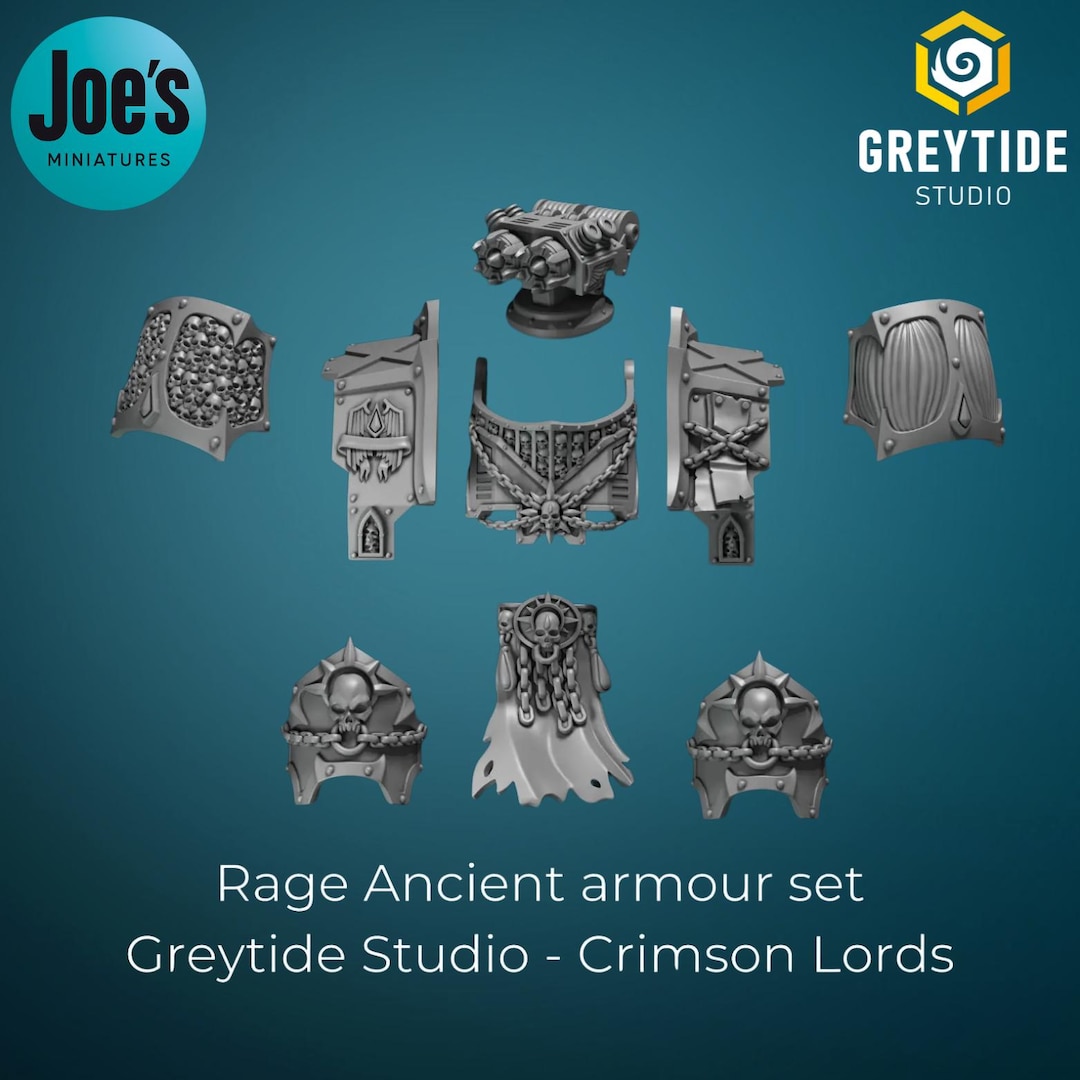 Rage Ancient Armour Set - Greytide Studio - Crimson Lords - Etsy