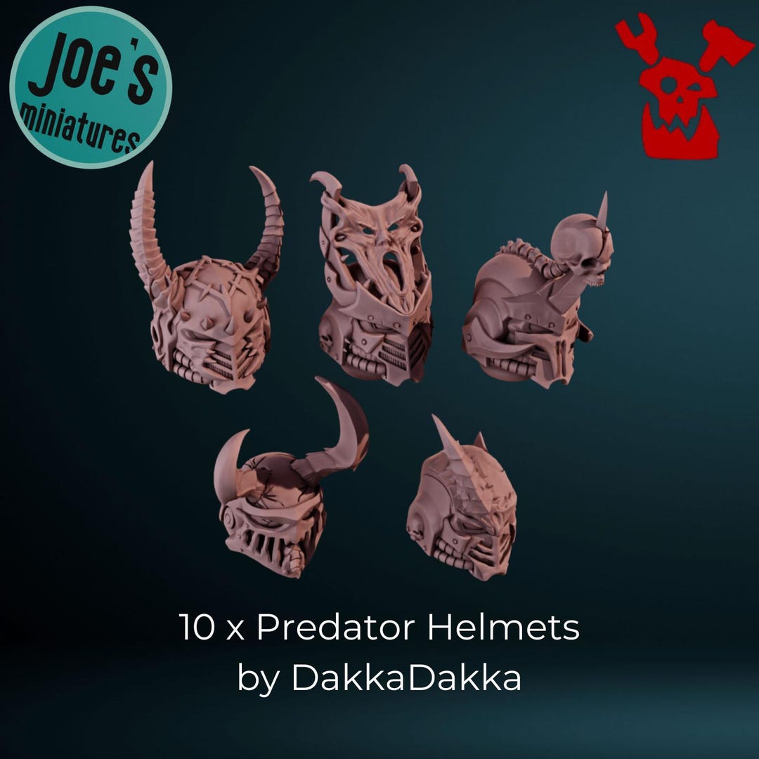 10 X Predator Heads - Dakkadakka - Etsy