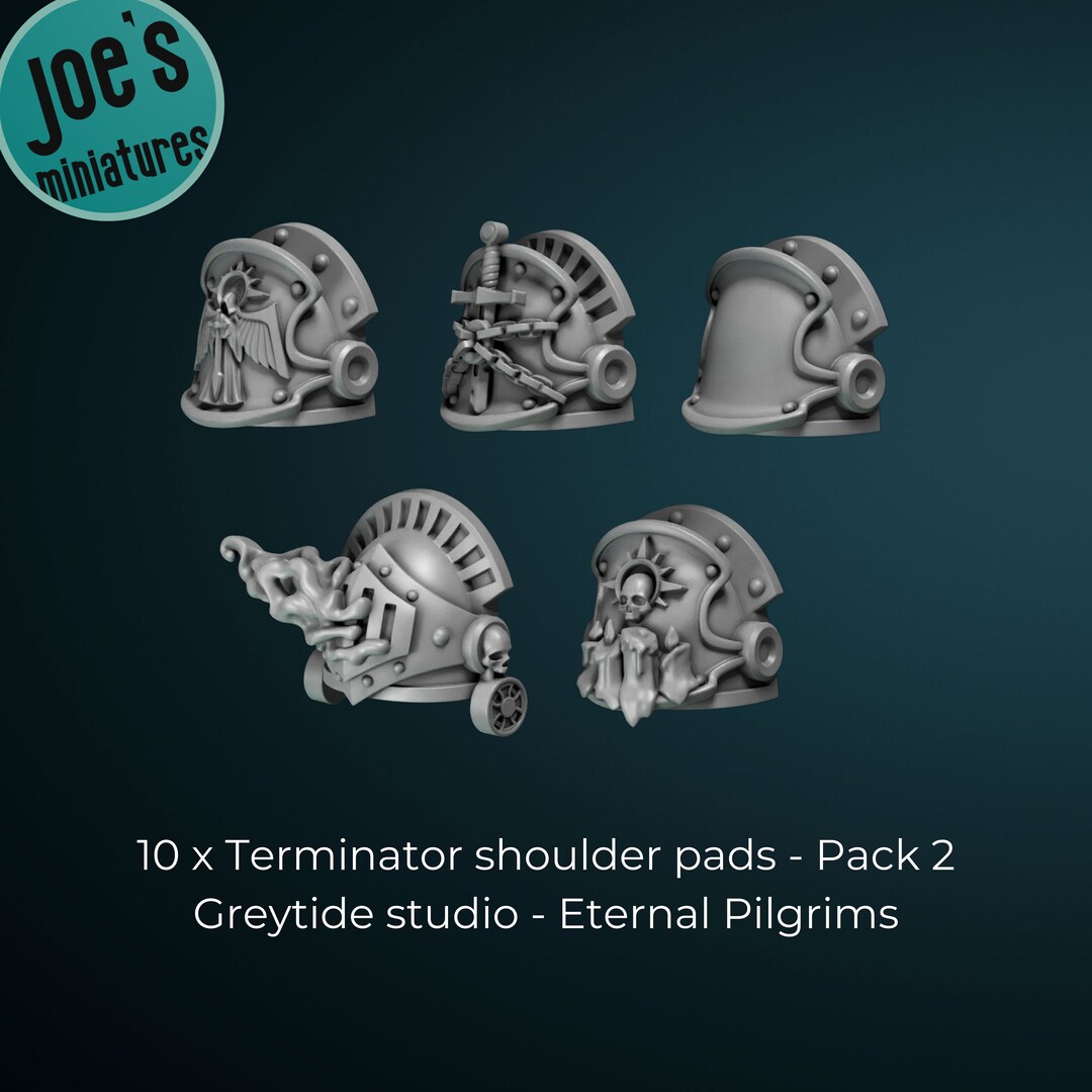 Terminator Shoulder Pads X 10 Pack 2 Greytide Studios Eternal Pilgrims ...