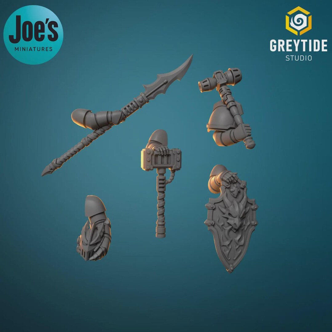 5 X Heroic Arm Poses - Anvil Wardens - Greytide Studio - Etsy