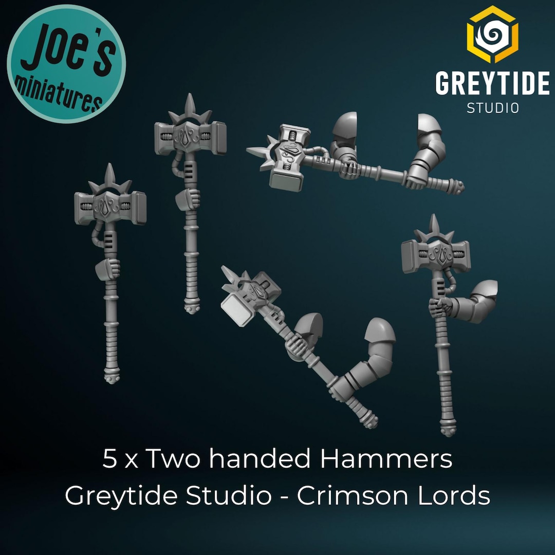 Two Handed Hammers X 5 - Greytide Studio - Crimson Lords - Etsy