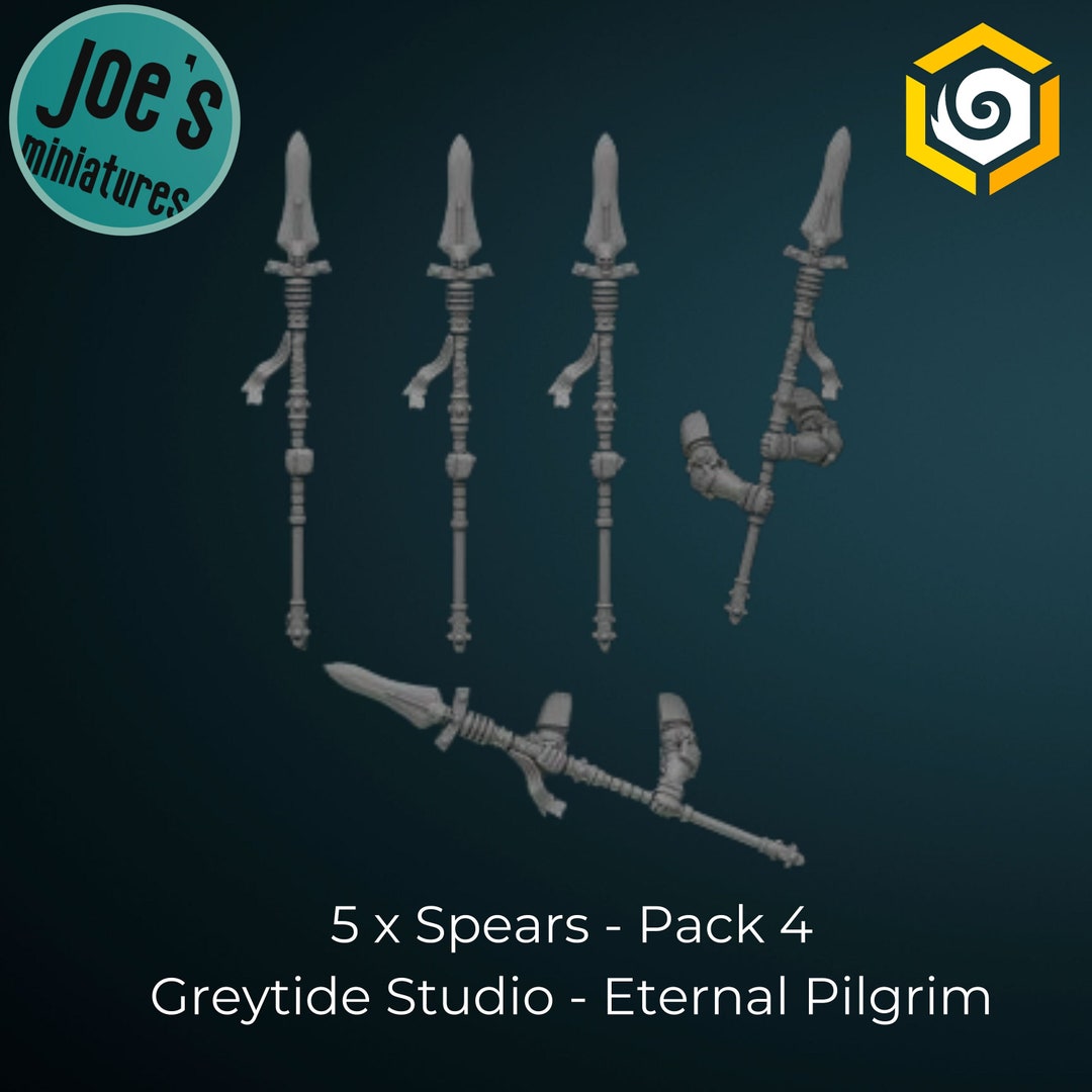 5 X Spears - Pack 4 - Greytide Studio - Eternal Pilgrims - Etsy