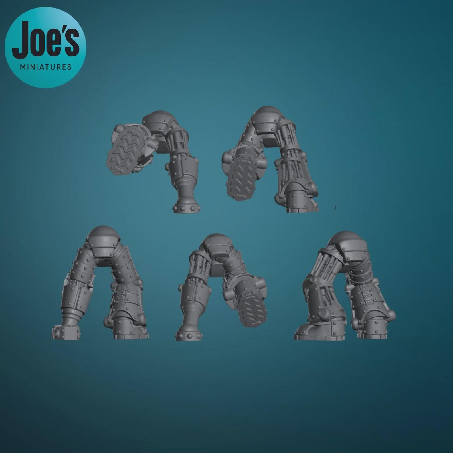 5 X Bionic Legs for Miniature Wargaming - Helforged Miniatures - Etsy